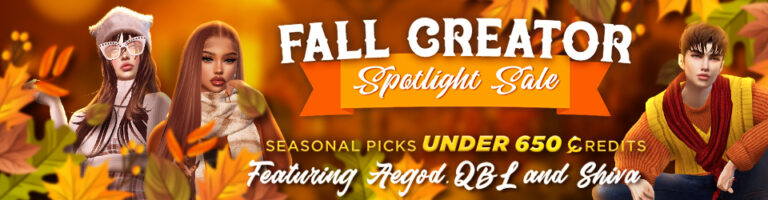 Shop the Fall Creator Spotlight Sale! 🍂💰🌟 – IMVU Insider